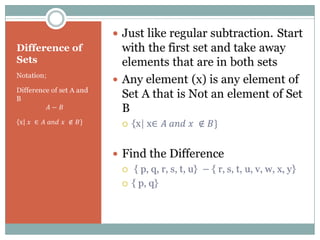 Operations with sets | PPT