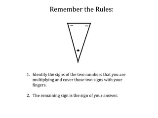 Operations with signed numbers | PPTX