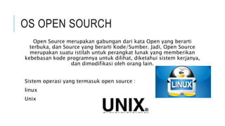 Operation system open source | PPTX