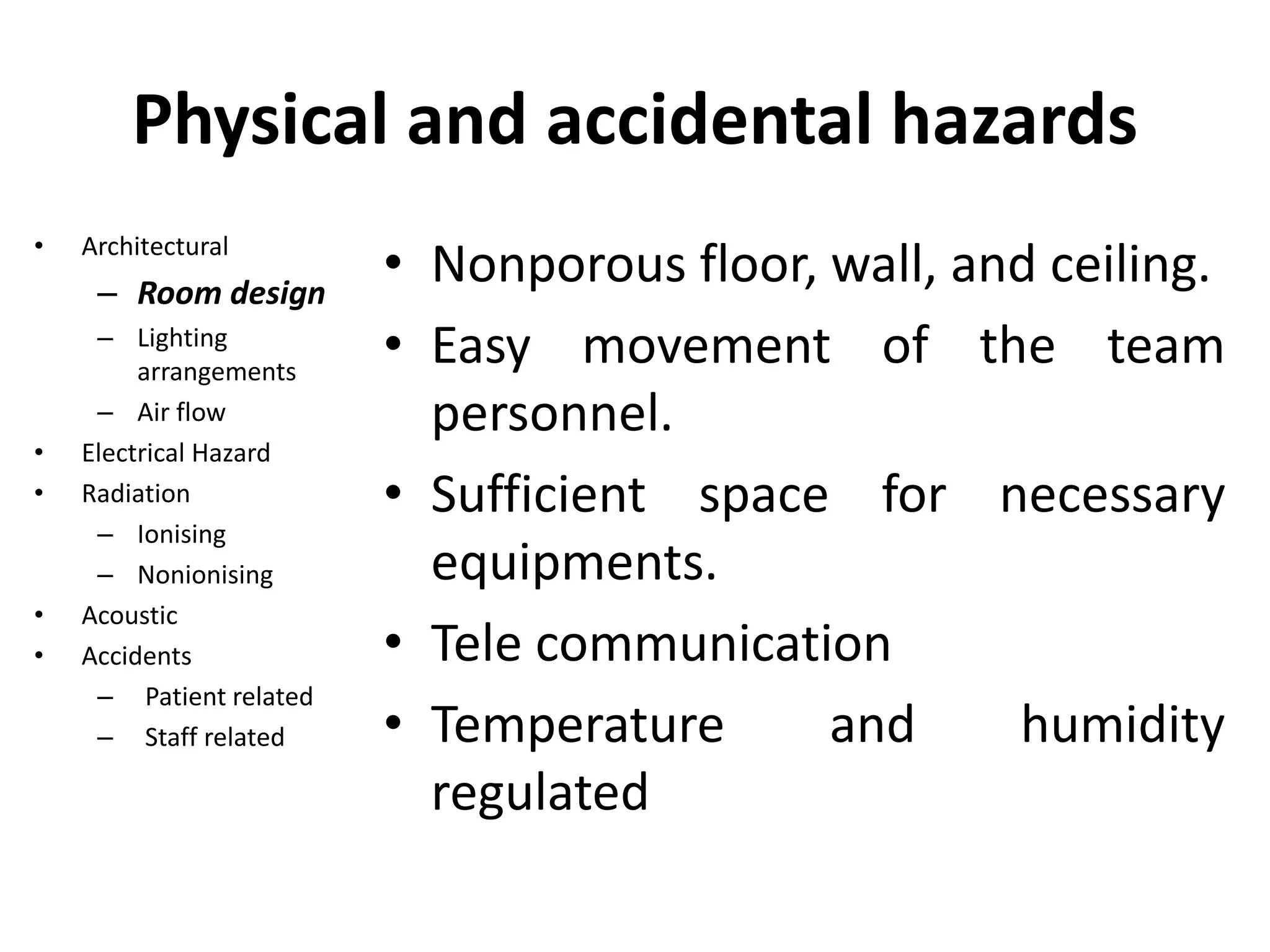 Operation theatre hazards | PPTX