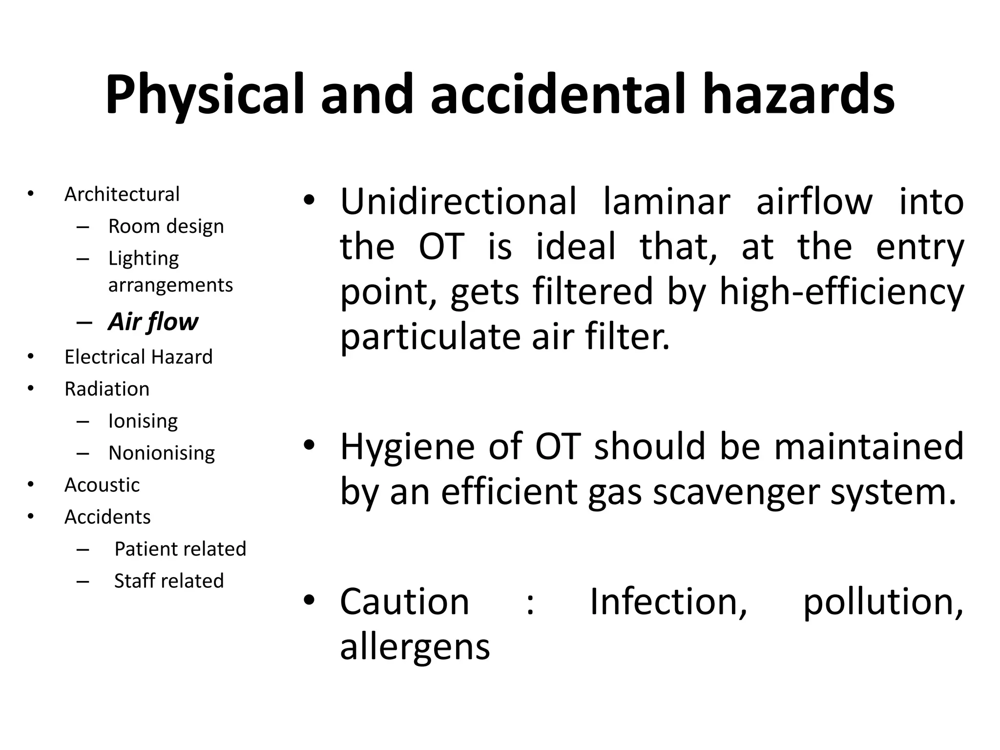 Operation theatre hazards | PPTX