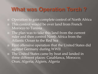 Operation Torch Presentation | PPTX