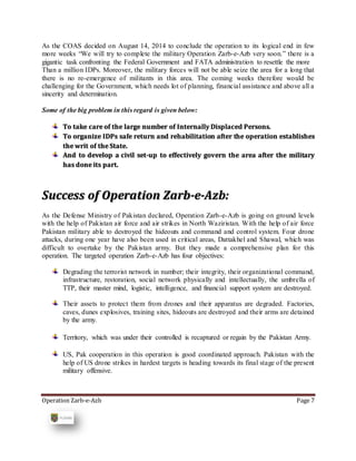 Operation zarb e azb | DOCX
