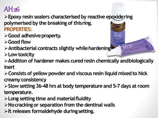 ROOT CANAL SEALERS | PPT