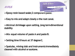 ROOT CANAL SEALERS | PPT