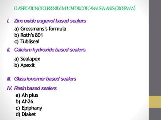ROOT CANAL SEALERS | PPT