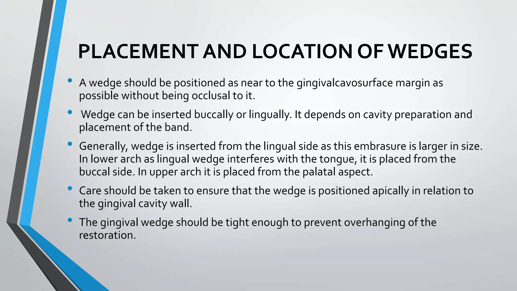 wedge and their technique and prewedging | PPTX