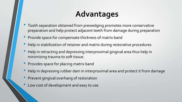 wedge and their technique and prewedging | PPTX | Oral care | Personal Care