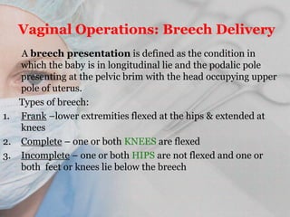 Operative obstetrics | PPTX