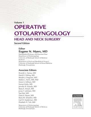 Operative otolaryngology | PDF