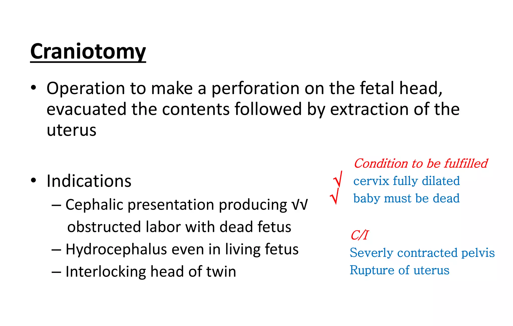 Operative procedure in obstetric | PPTX