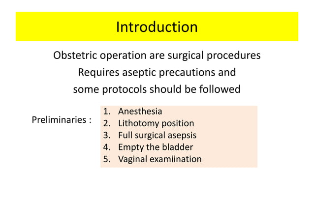 Operative procedure in obstetric | PPTX | Pregnancy | Reproductive Health