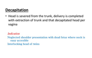 Operative procedure in obstetric | PPTX