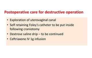 Operative procedure in obstetric | PPTX