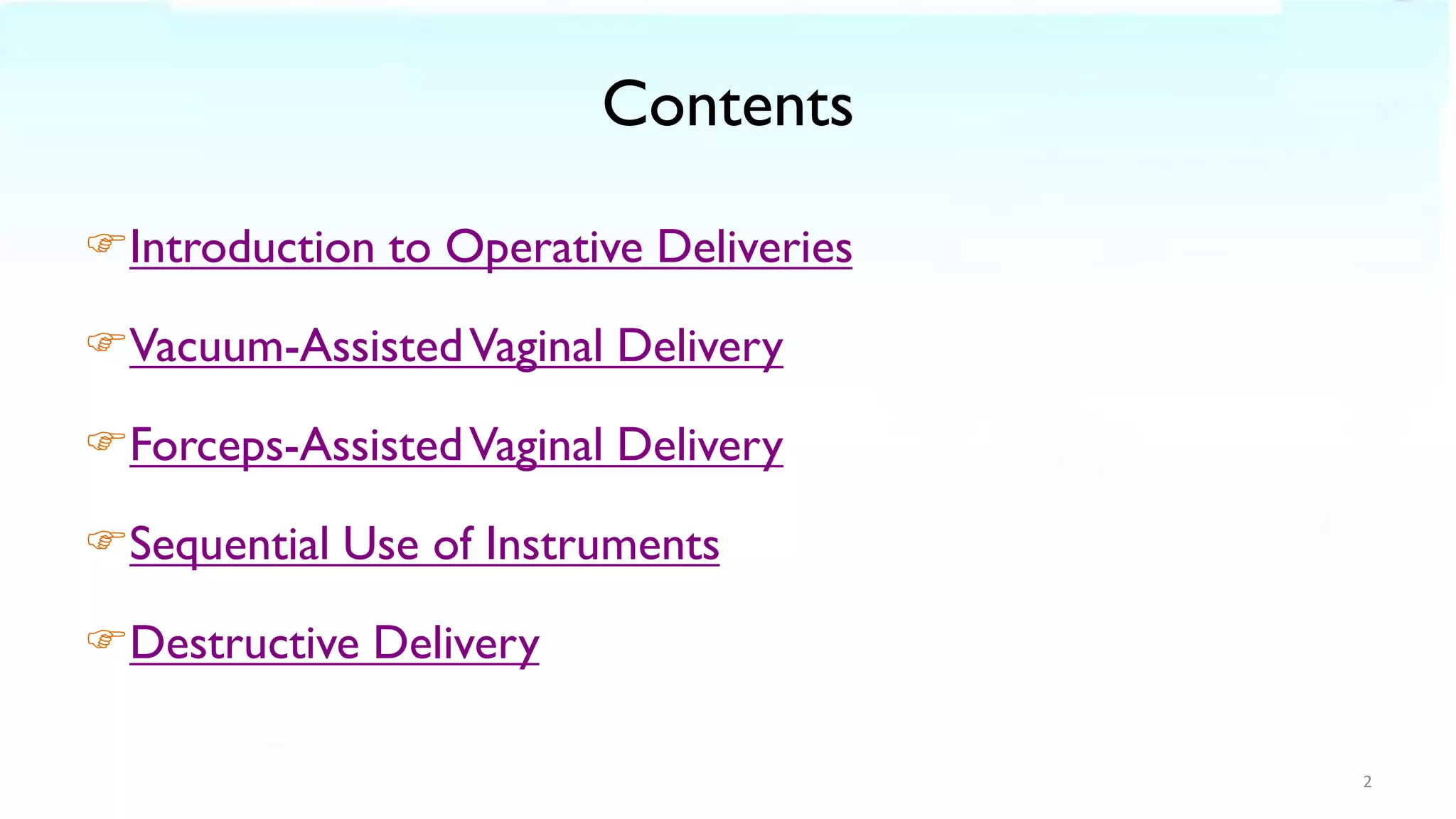 Operative Vaginal Deliveries - 2021 | PDF