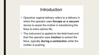 Operative vaginal delivery | PPT