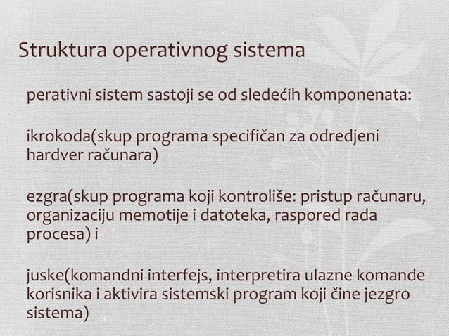 Operativni sistemi | PPT