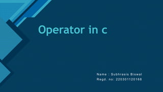operator (1).pptx | Programming Languages | Computing