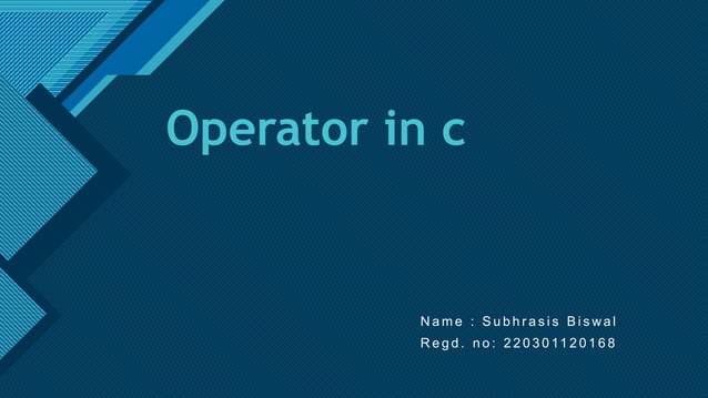operator (1).pptx | Programming Languages | Computing