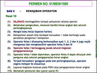 Peraturan Keselamatan Operator Angkat & Angkut.ppt