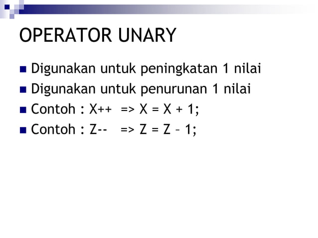Operator bahasa c | PDF