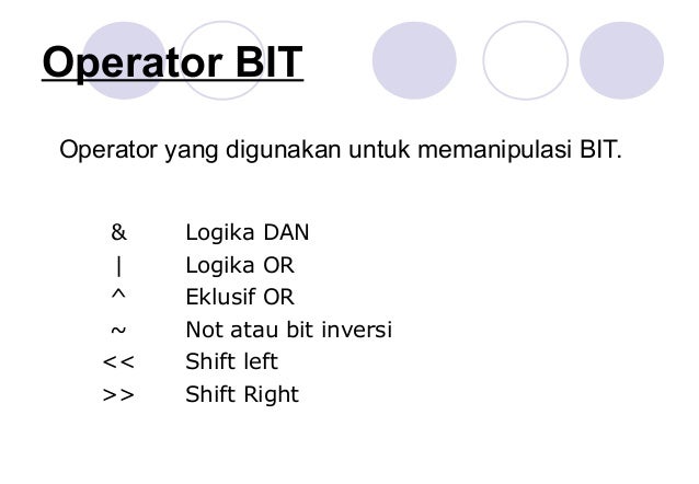 Operator dalam bahasa c
