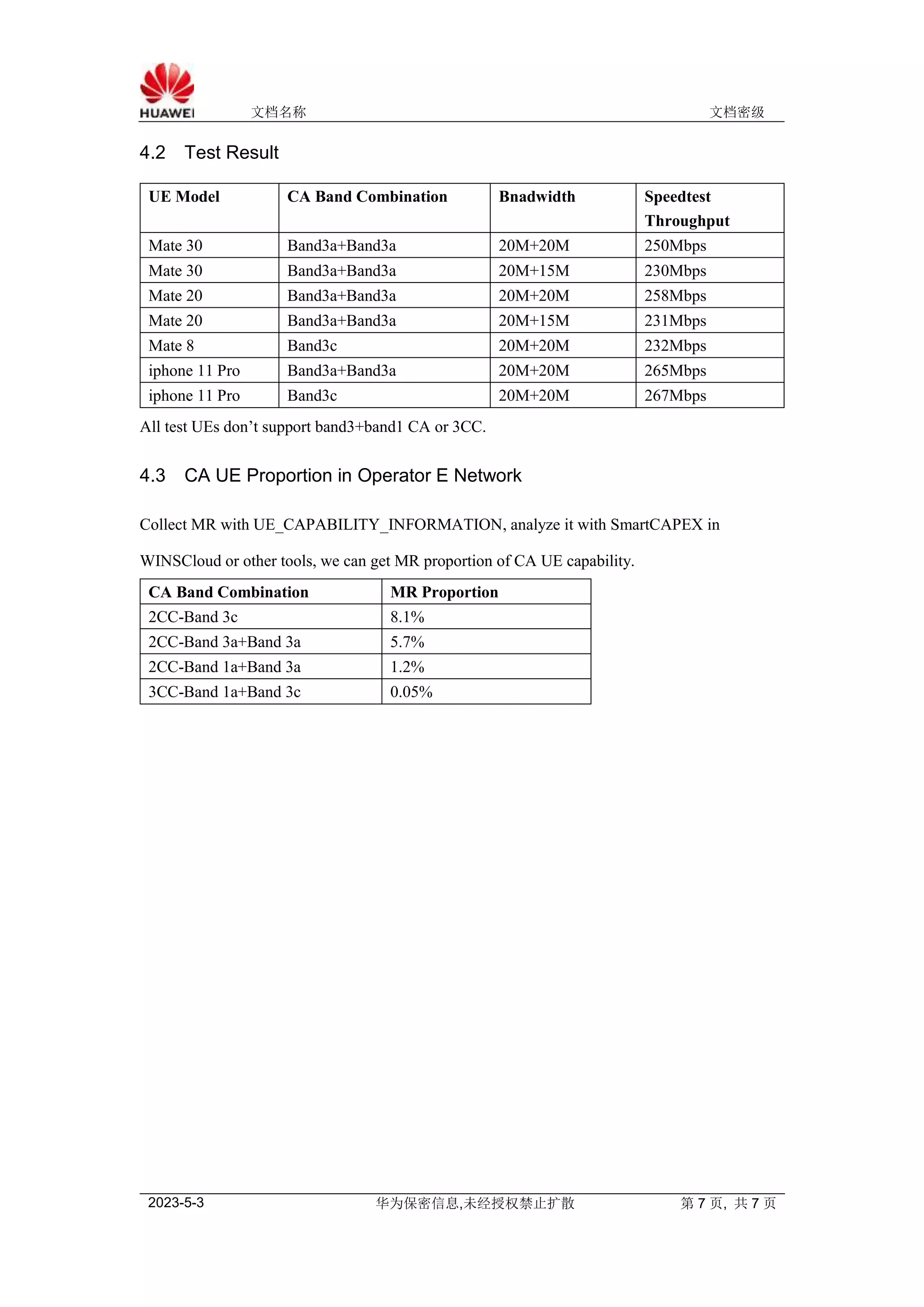 Operator E CA(Carrier Aggregation) Feature Test Guide.docx