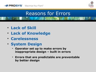 Operator errors and what can be done to minimize | PPT