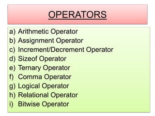 Operator in c | PPT