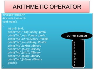 Operator in c | PPT
