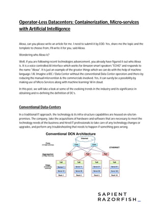 Operator-Less Datacenters Through Containerization and AI-Driven Microservices | PDF