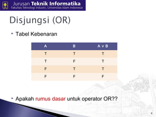 Operator logika dan proposisi majemuk | PPT