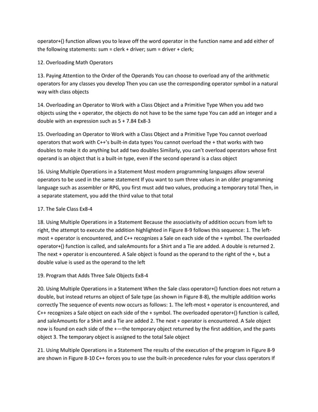 Operator oveerloading | DOCX