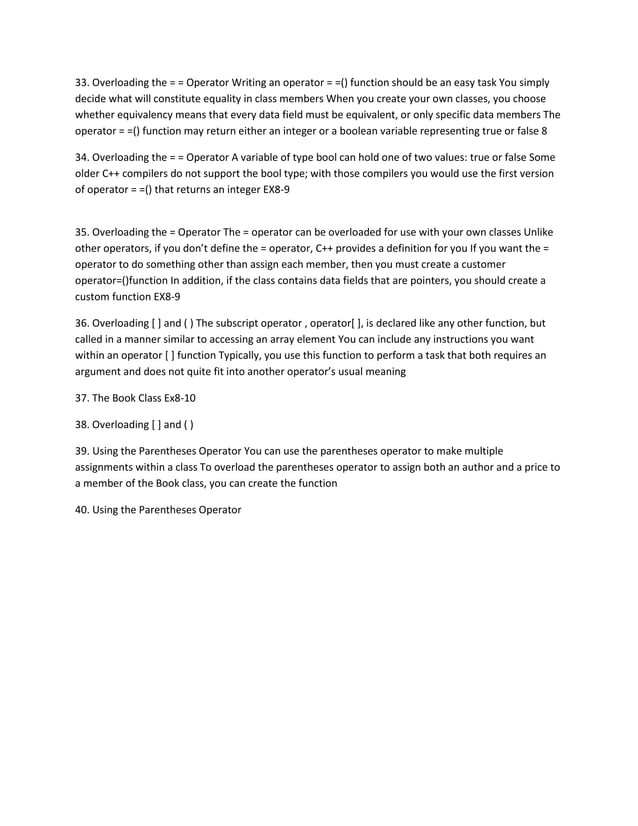 Operator oveerloading | DOCX