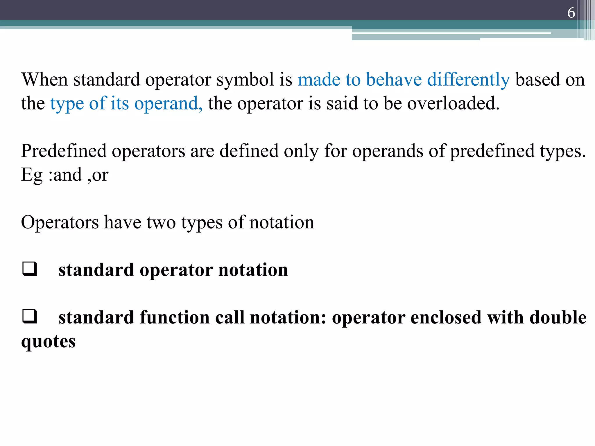 OPERATING OVERLOADING IN VHDL | PPTX