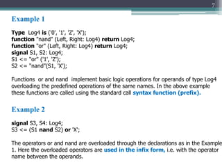 OPERATING OVERLOADING IN VHDL | PPTX