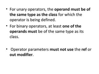 Operator overloading | PPT