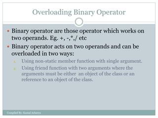 Operator overloading | PDF | Programming Languages | Computing