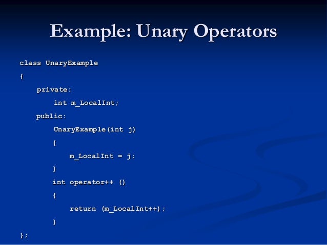 Operator overloading