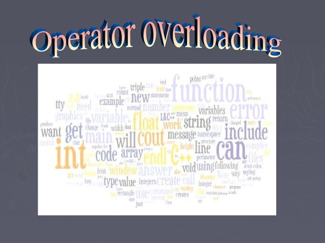 Operator Overloading | PPT
