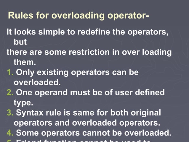 Operator Overloading | PPT