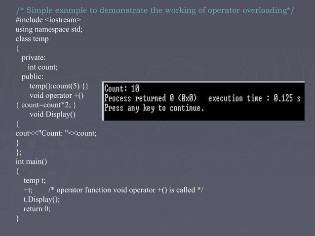 Operator Overloading | PPT