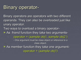 Operator Overloading | PPT