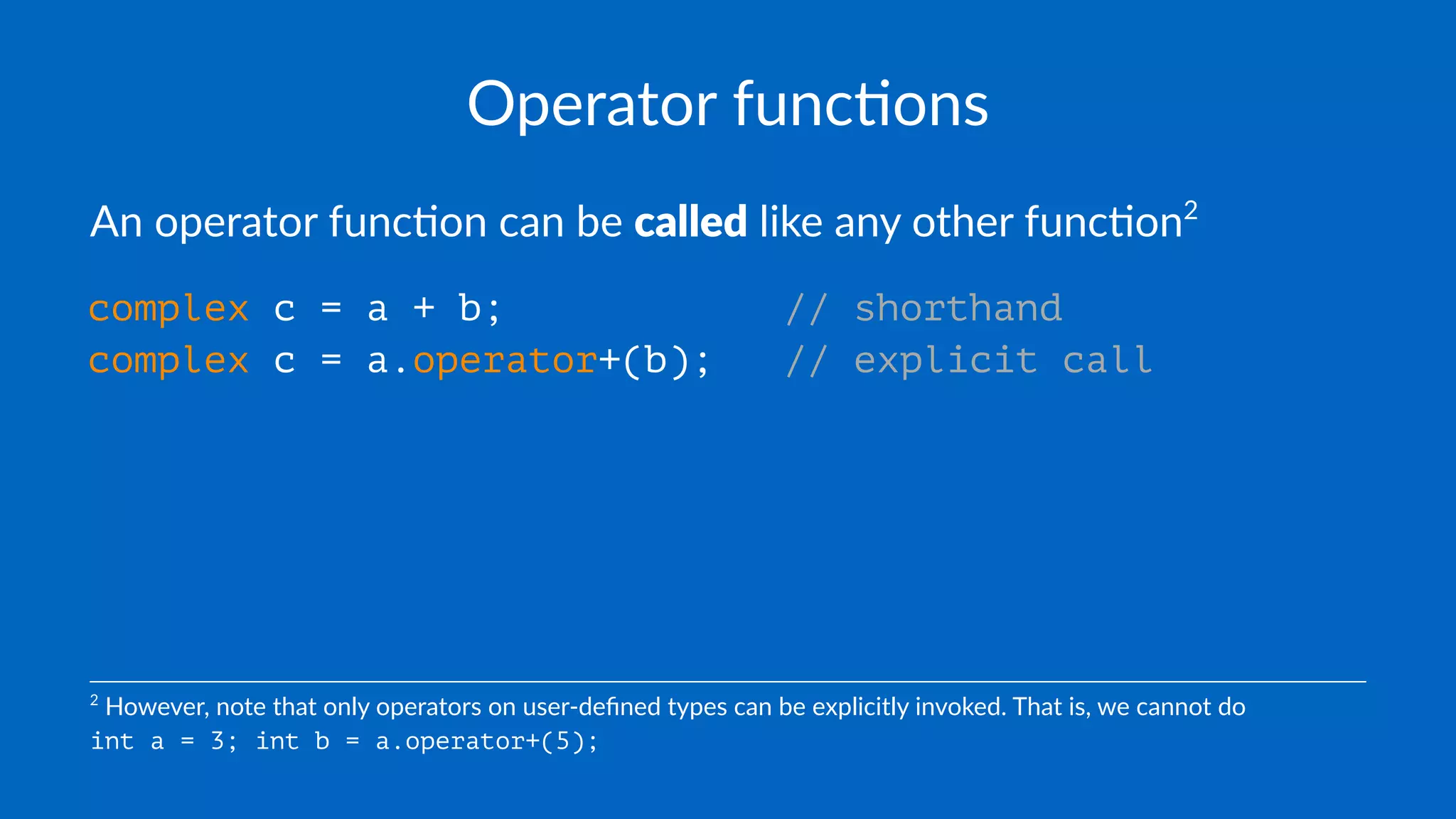Operator overloading in C++ | PPT