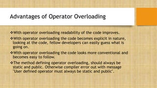 Operator overloading | PPTX