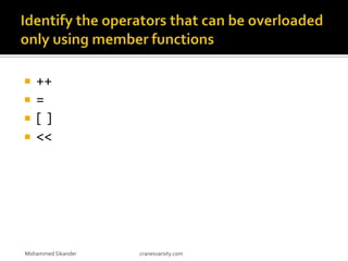 Operator overloading | PPT