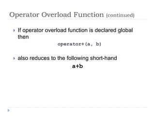 Operator overloading | PPT