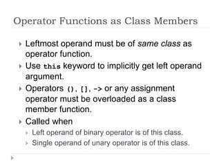 Operator overloading | PPT