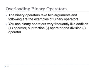 Operator overloading | PPT