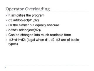 Operator overloading | PPT